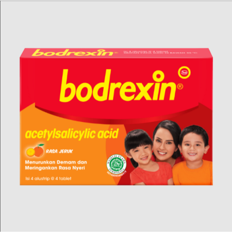 Jual BODREXIN TABLET RASA JERUK BOX ISI 16 TABLET / OBAT DEMAM ANAK ...