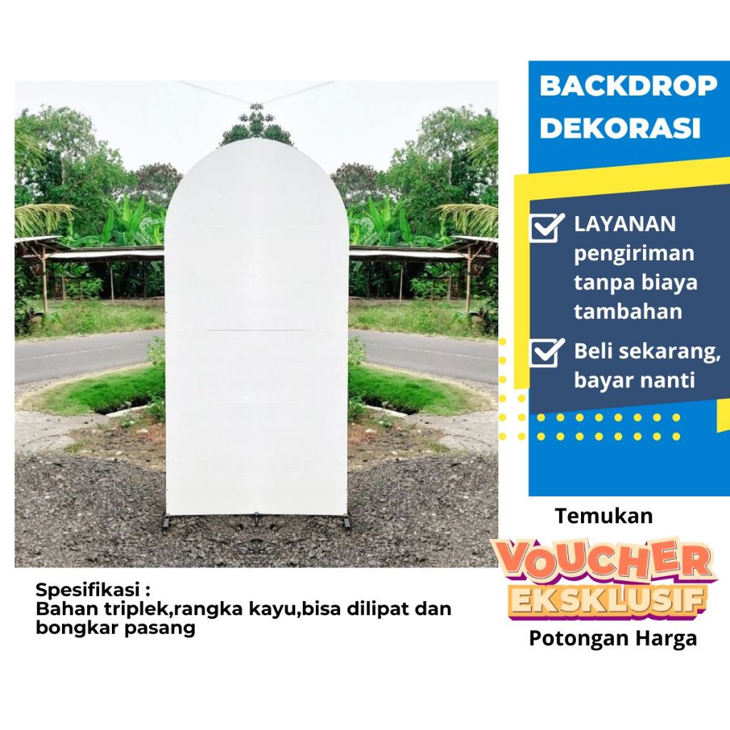 Jual Backdrop Triplek Dekorasi. Backdrop Oval. photobooth perlengkapan ...