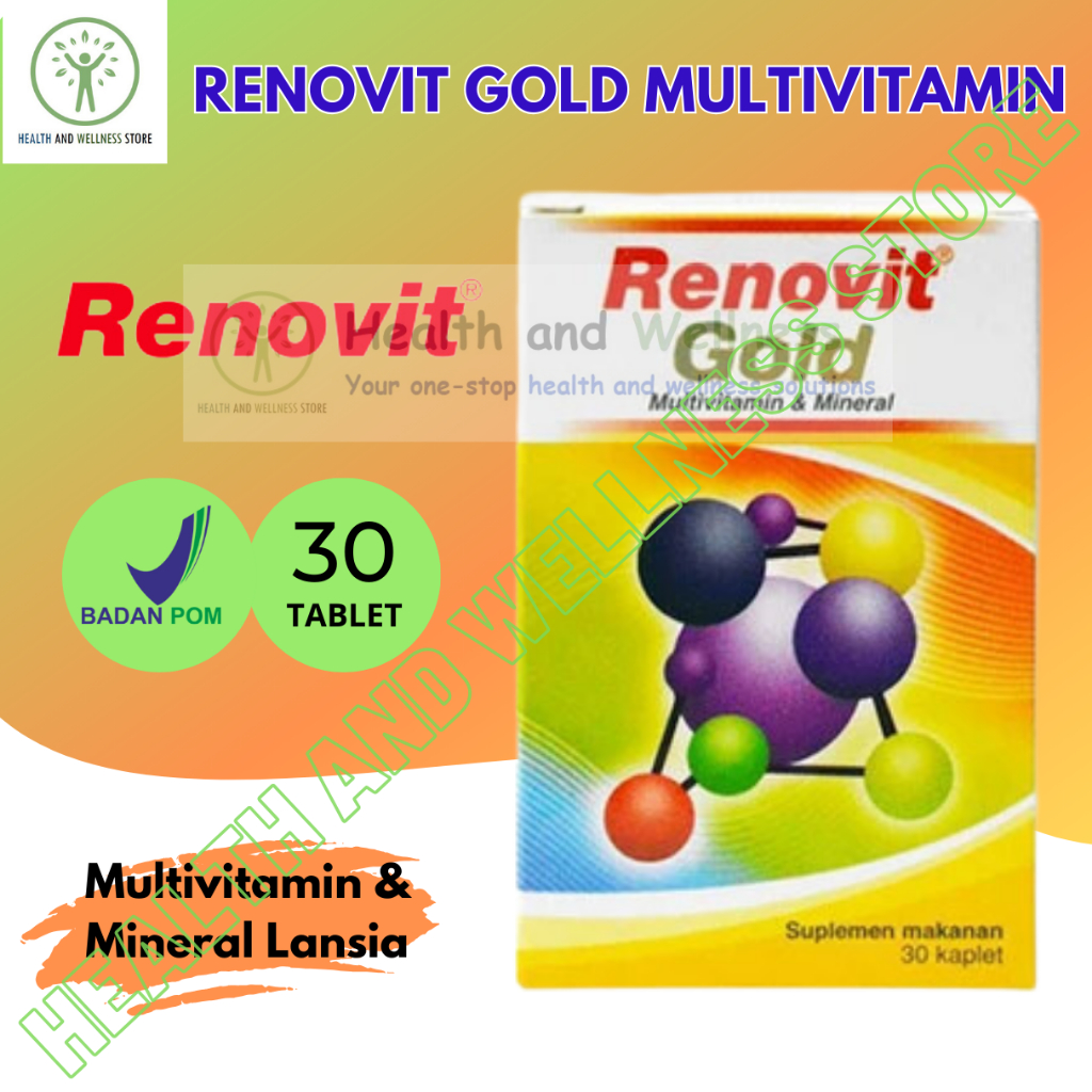 Jual Renovit Gold Multivitamin Botol 30 Kaplet 30 Tablet Untuk Lanjut ...