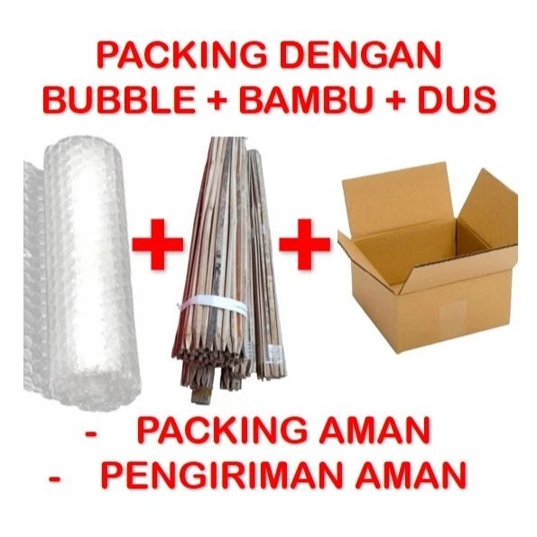 Jual tambahan packing dengan Bubble Wrap + jepit bambu + dus supaya ...