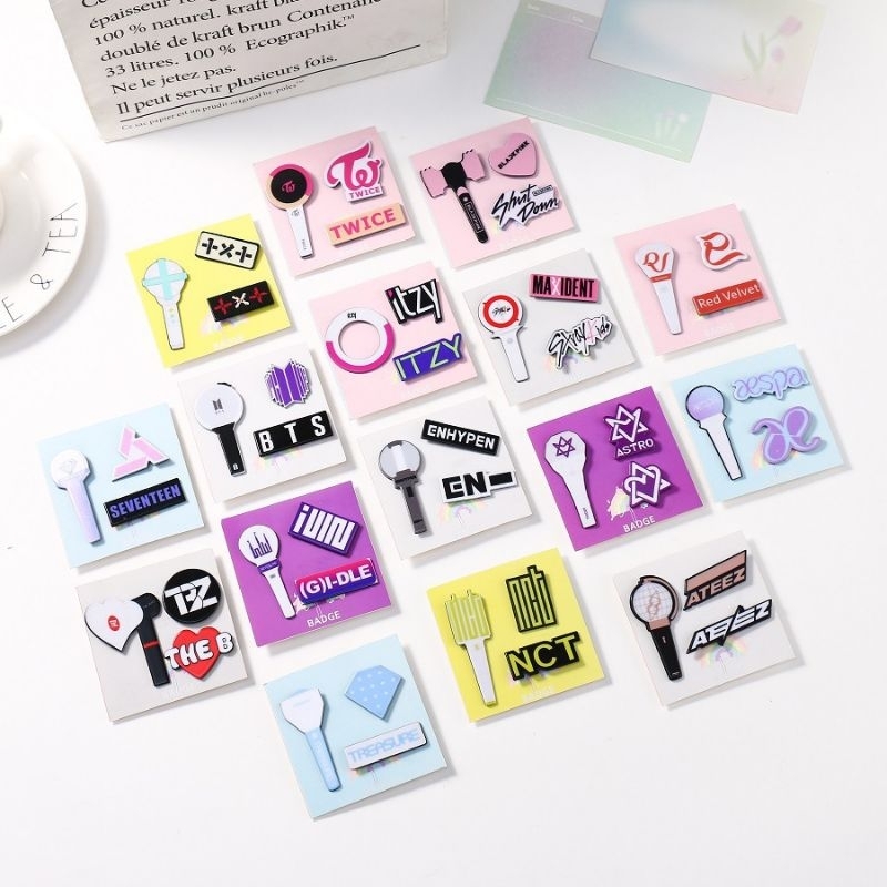 Jual Pin badge kpop idol ateez txt enhypen svt treasure twice aespa ...