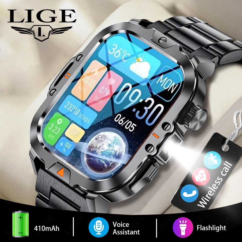 Jual LIGE Jam Tangan Pintar Asli TFT Layar Sentuh Penuh dengan Jam ...
