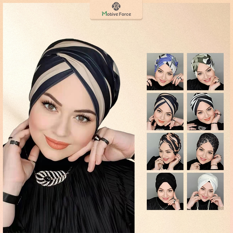 Jual Instant Turban Jersey Muslim Hijab Turban Instan Dewasa | Shopee ...