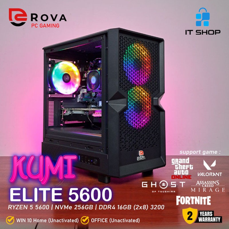 Jual PC Rakitan ROVA Kumi Elite 5600 / DDR4 16GB / NVME 256GB | Shopee Indonesia