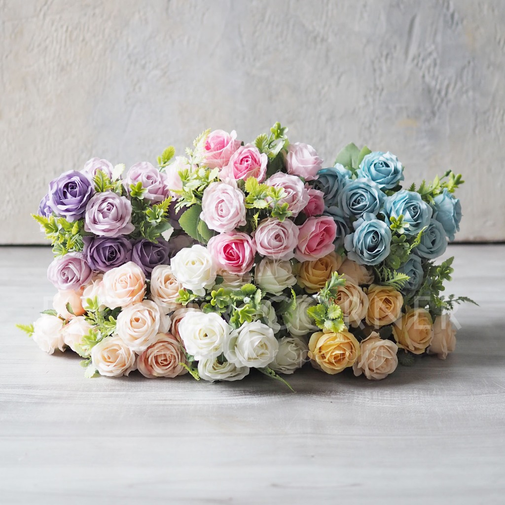Jual Bunga Artificial Rose Mini Group Gradasi Filler (B24181) | Shopee ...