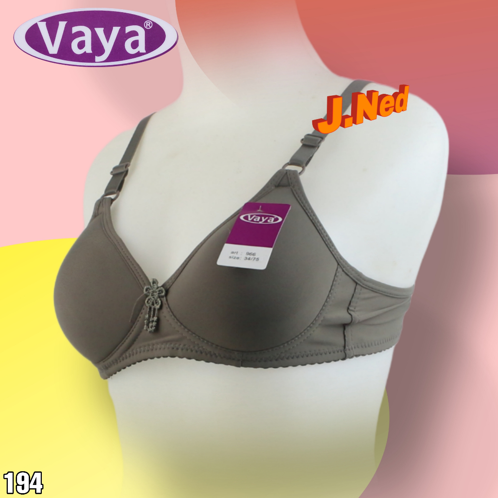 Jual J194 Vaya Bra Wanita Busa Tanpa Kawat Cup Sedang (B) Size 34-40 ...