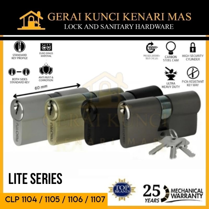 Jual PALOMA CLP 1104 1105 1106 1107 Cylinder Pintu Anak Kunci Silinder 60mm 6cm Standard Key ...