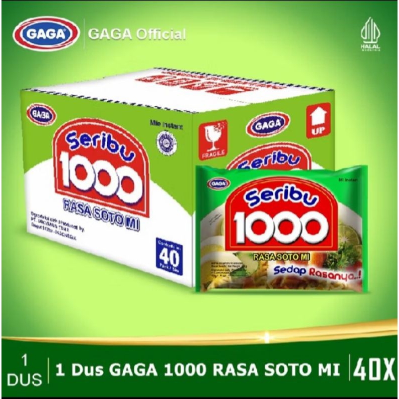 Jual Mie gaga 1000 rasa soto isi 40 bks/ pcs bis Cod | Shopee Indonesia