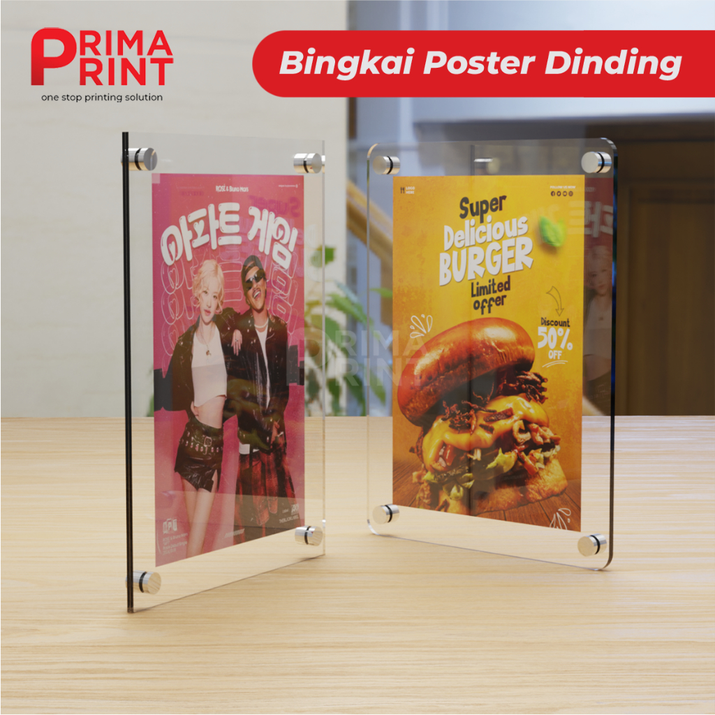 Jual Frame Akrilik A4 / Bingkai Poster Dinding / Display Menu Acrylic | Shopee Indonesia
