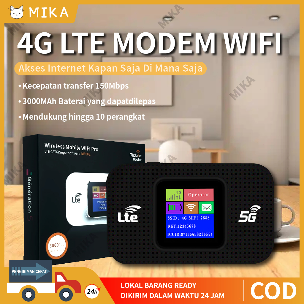 Jual Modem wifi 4G unlock smartfren dan telkomsel 150Mbps | Shopee ...