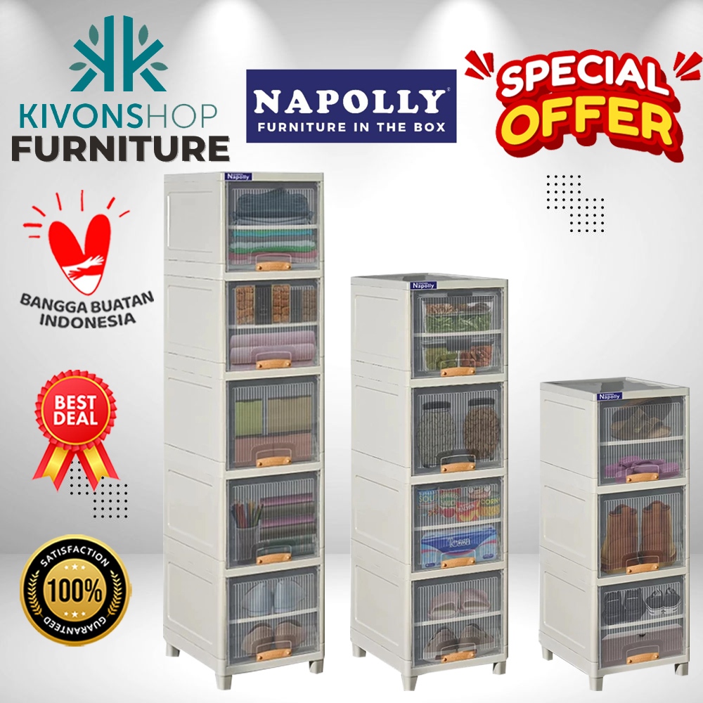 Jual RAK PLASTIK BOX NAPOLLY LOCKER SERBAGUNA UNTUK SEPATU BAJU ...