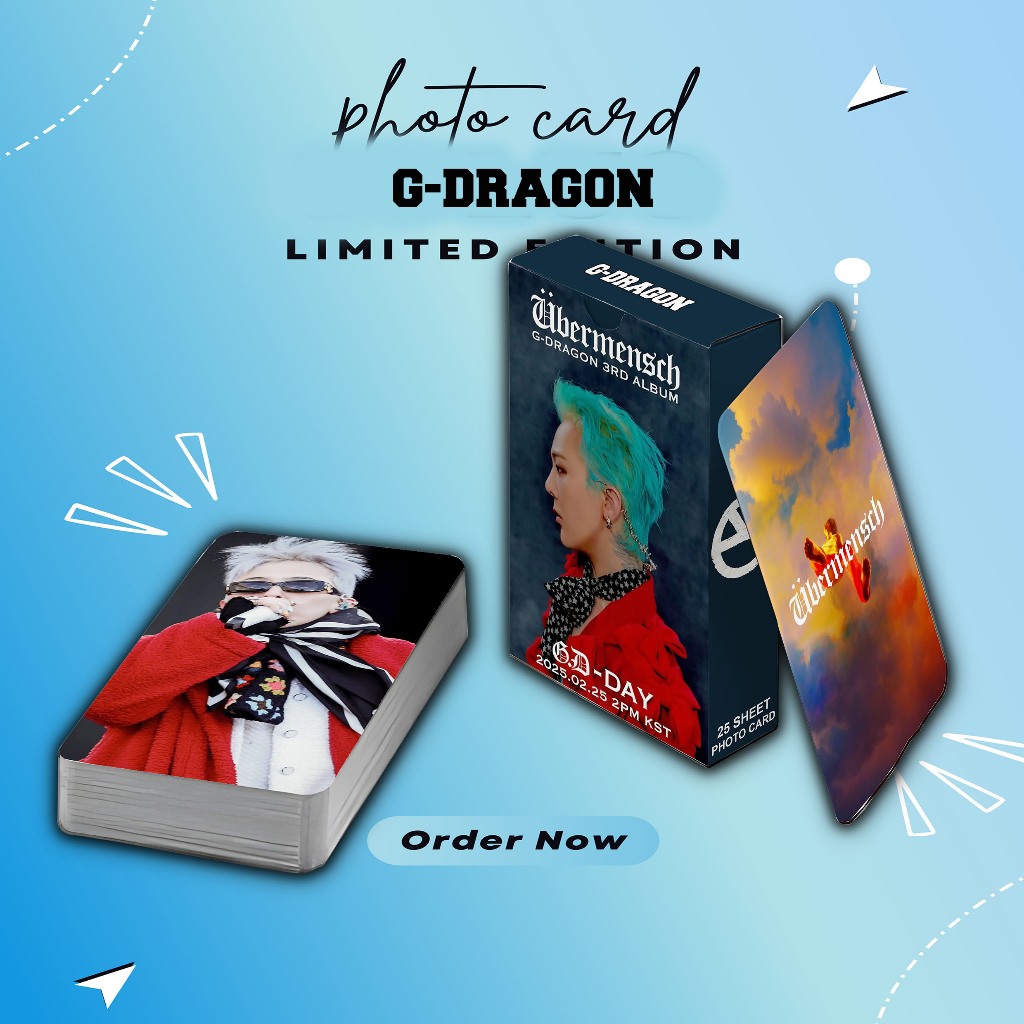 Jual PHOTOCARD SET G-DRAGON BIGBANG PREMIUM 25 SHEET FREE BOX | Shopee ...