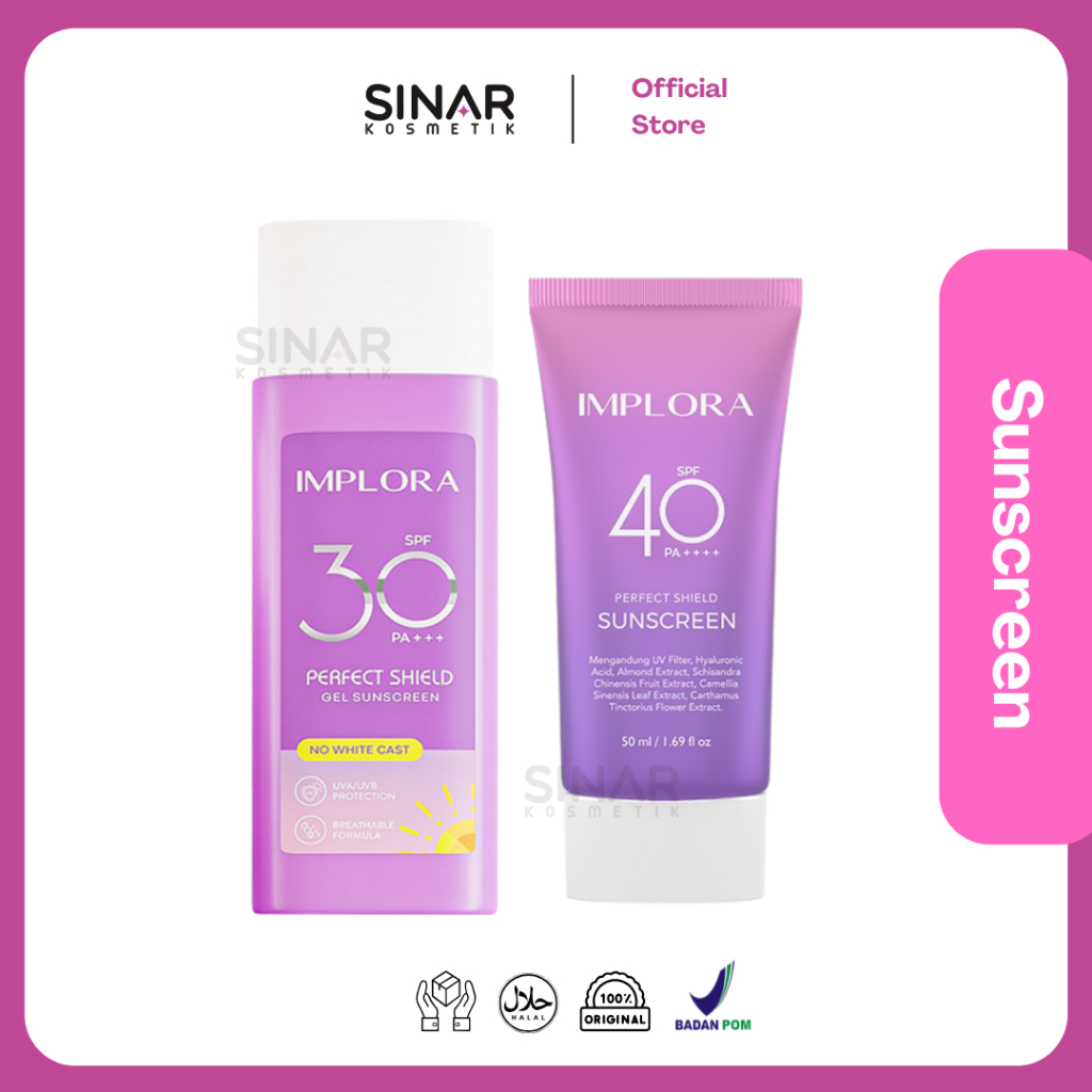Jual NEW!! Implora Perfect Shield Gel Sunscreen SPF 30 PA+++ // Implora ...