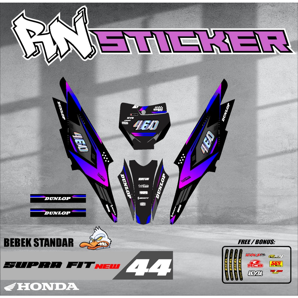 Jual (COD) TERBARU Sticker RBT SUPRA FIT NEW RBT BEBEK MODIF SUPERMOTO ...