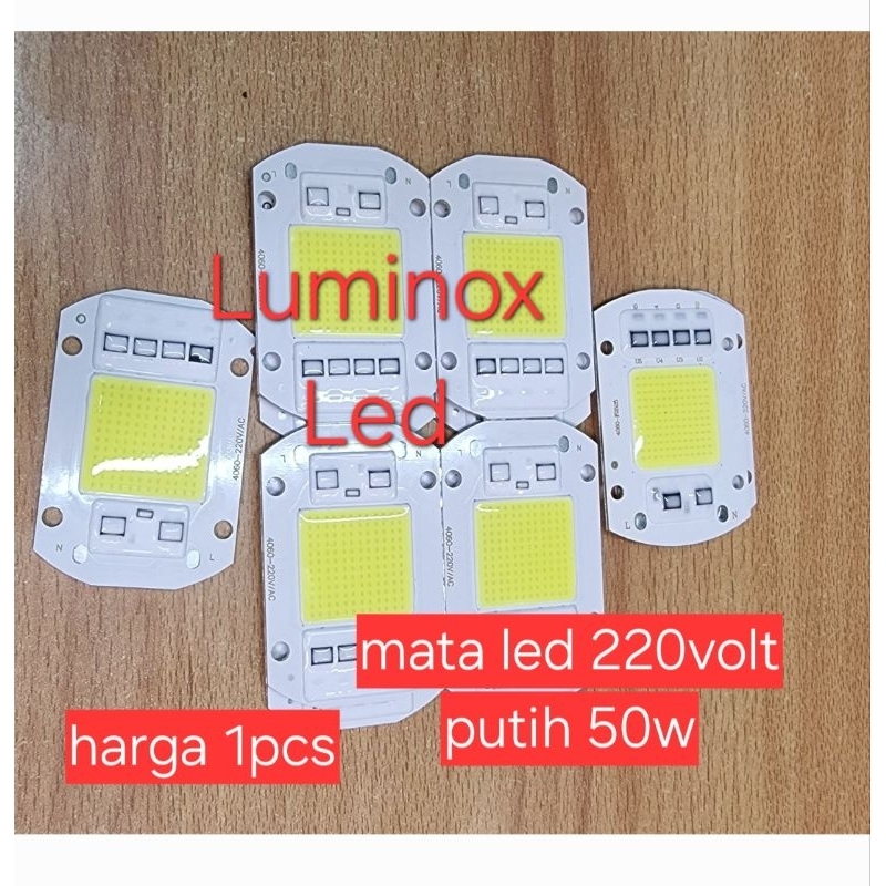 Jual mata chip pju dan sorot cob 50w 50watt / mata led 220v 50w ...