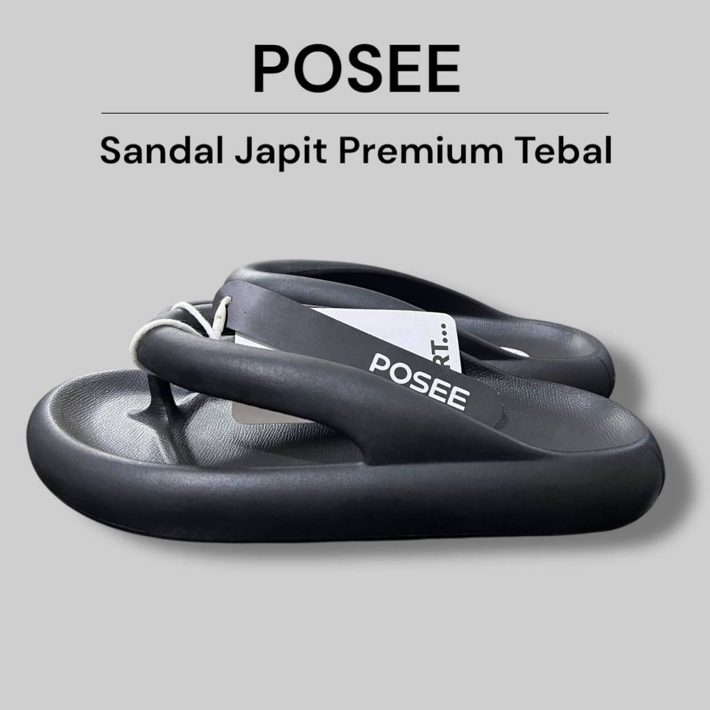 Jual POSEE Sandal Japit Premium Sol Tebal Karet Eva Premium Anti Selip dan licin , Sandal Unisex ...