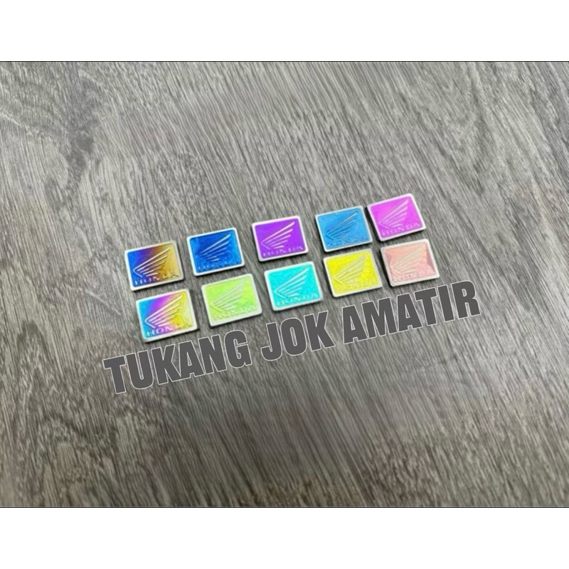 Jual Emblem Titanium Logo Honda Kotak Kecil Emblem Batok Belakang Motor ...