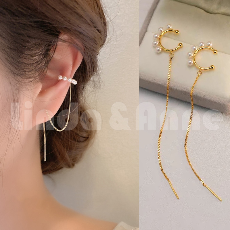 Jual L&A - [1 pcs] Anting Klip Geometris Rumbai Panjang Earring Fashion ...
