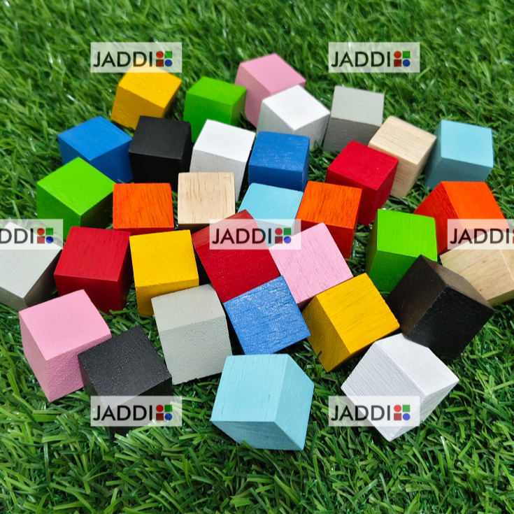 Jual JADDI Kubus WARNA 1,5x1,5x1,5 / 2x2x2 / 2,5x2,5x2,5 / 3x3x3 / 3,5x3,5x3,5 cm Edukasi wooden ...