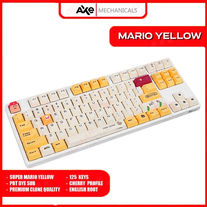 Jual AXE MECHANICALS - Cherry - Super Mario - Yellow - Pbt - Dye Sub ...