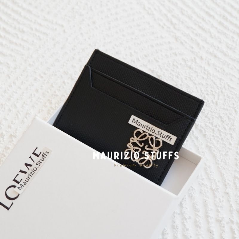 Jual Card Holder Luwi Full Black SHW Dompet Kartu Unisex Hitam L**we | Shopee Indonesia