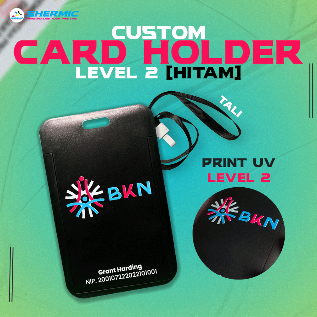 Jual Custom PRINT UV CardHolder Case Tempat Name Tag Holder Frame Card ...