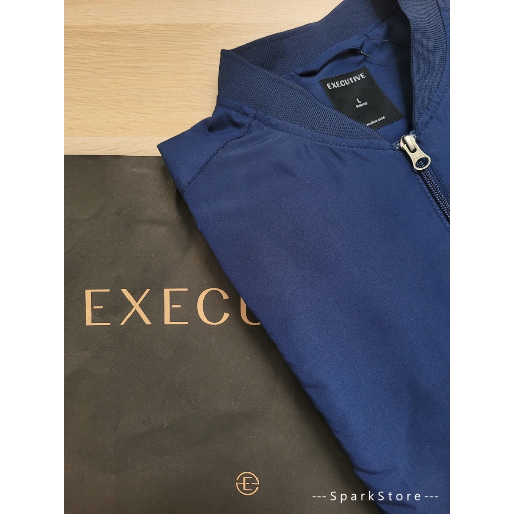 Jual [NEW][BARU] The Executive Jaket Bomber Jacket Zipper Biru Navy ...