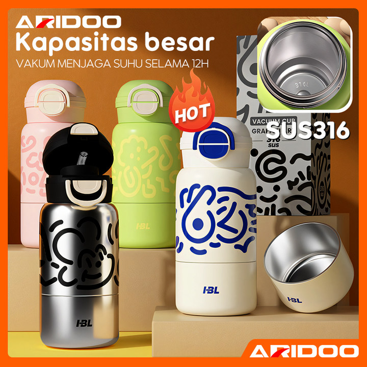 Jual COD B1G1 316 Cangkir Termos Stainless Steel Lucu Empat-dalam-Satu 520ml Kapasitas Besar ...