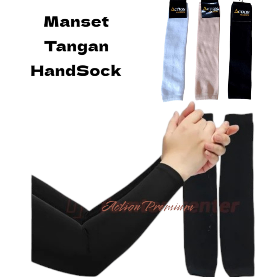 Jual 12 Pasang Handsock Manset Tangan Polos Pria Dan Wanita Tebal ...