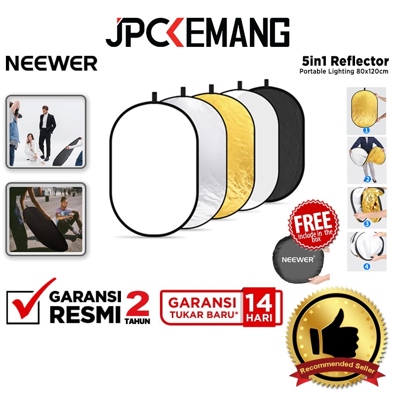 Jual Neewer 5 in 1 Collapsible Reflector 80x120cm Portable Lighting ...