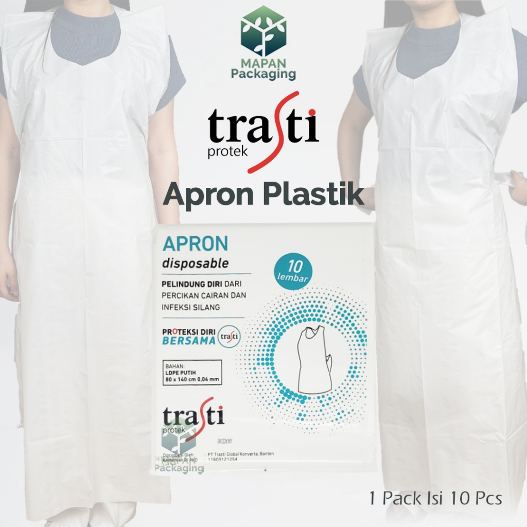 Jual Apron Plastik Disposable Trasti Protek 10 Pcs | Shopee Indonesia