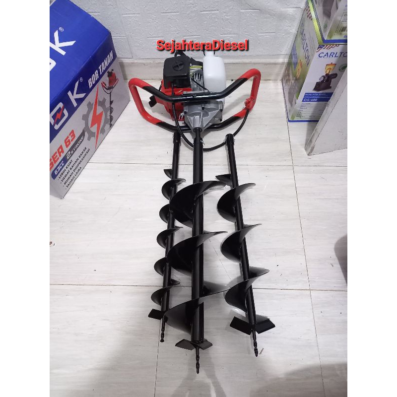 Jual Mesin Bor Lobang Tanah 63cc Auger Drill 63Cc Komplit 3Mata Bor ...