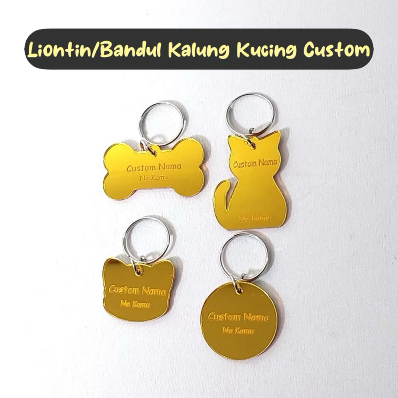 Jual Bandul Kalung Kucing Acrylic Custom / Liontin Cat Custom Cetak ...
