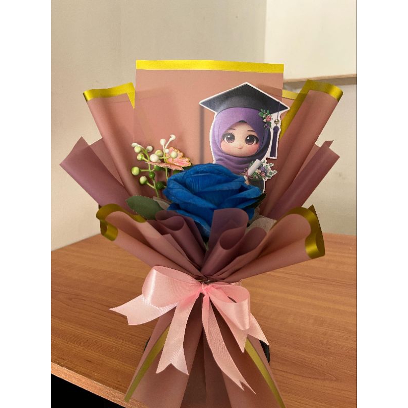 Jual buket mini buket topper buket wisuda topper buket bunga | Shopee ...