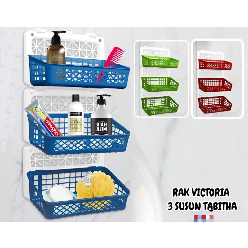 Jual Rak Shampo Kamar Mandi Plastik 3 Susun Serbaguna Victoria Tabitha ...