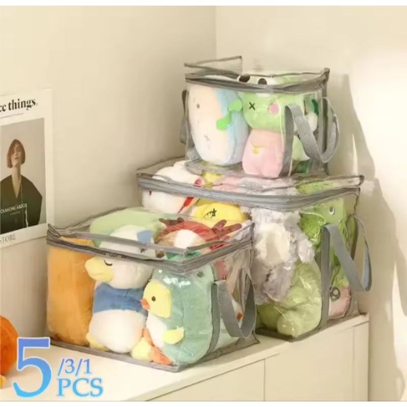 Jual Kotak Penyimpanan Mainan Boneka/Box Storage Transparan Tebal ...