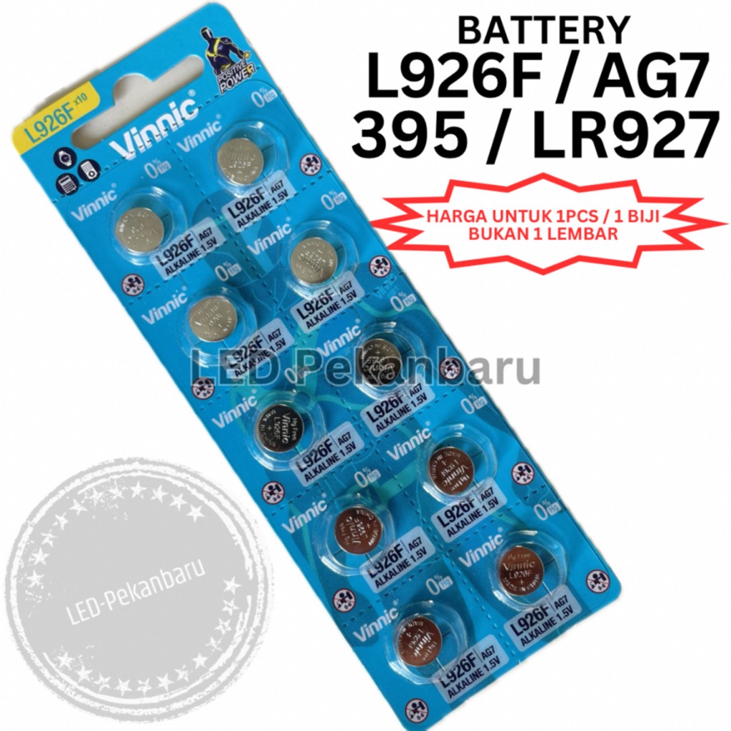 Jual BATTERY AG7 SR927SW 395 LR926F LR927 SR927 399 G7A LR926 LR57 195 ...
