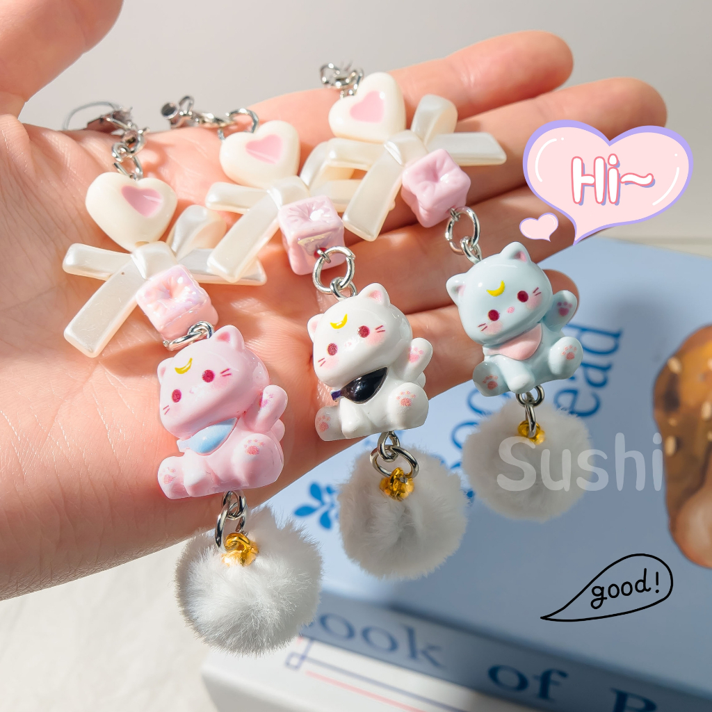 Jual [COD]Lucu Kucing Keychain / Phone Strap / Gantungan Kunci ...