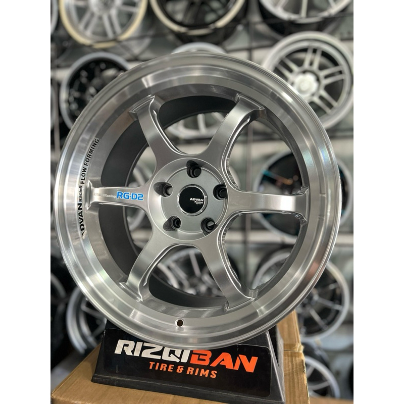 Jual velg advan RG D2 r18 hyper silver lip polish pcd 5x114 lebar 9,5 kondisi baru | Shopee ...