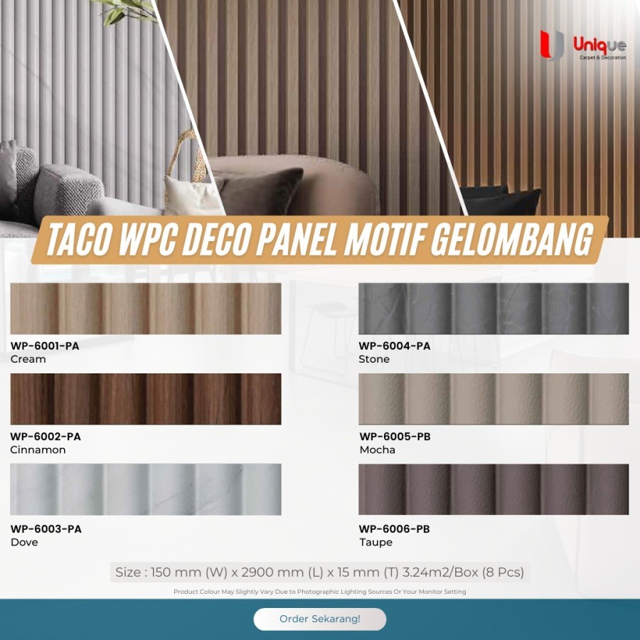 Jual Taco WPC Deco Panel Series / Wallpanel Dekorasi Dinding 3D Modern ...