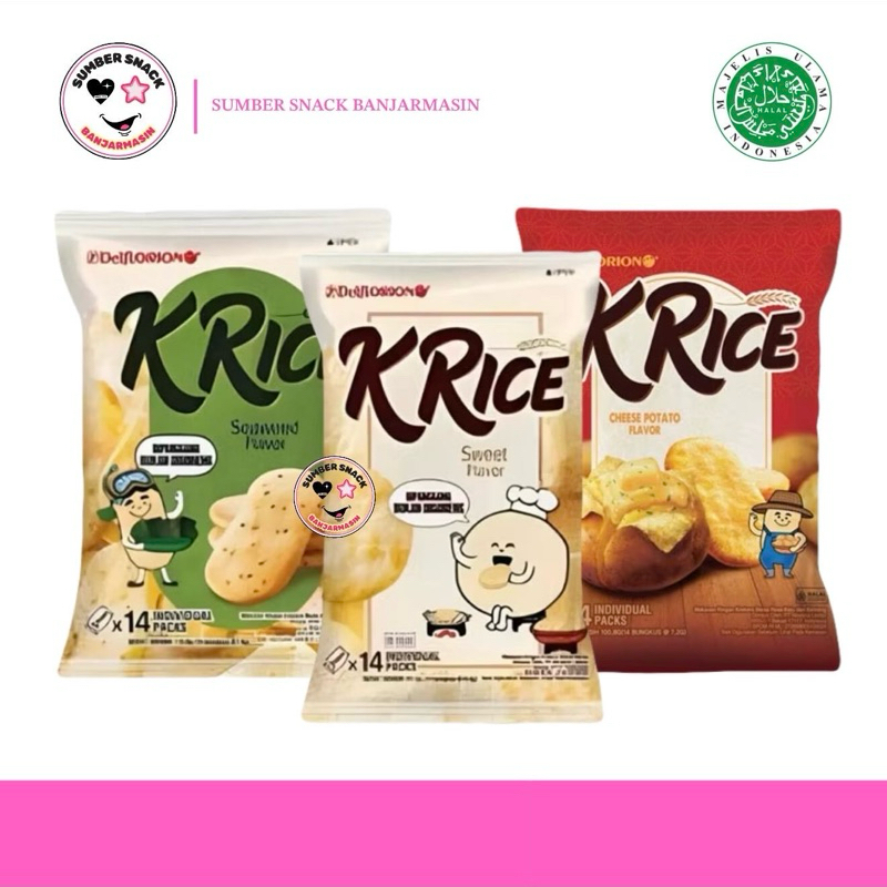 Jual Delfi Orion K Rice Krekers Beras (Isi 14 Packs) (3 Varian Rasa ...