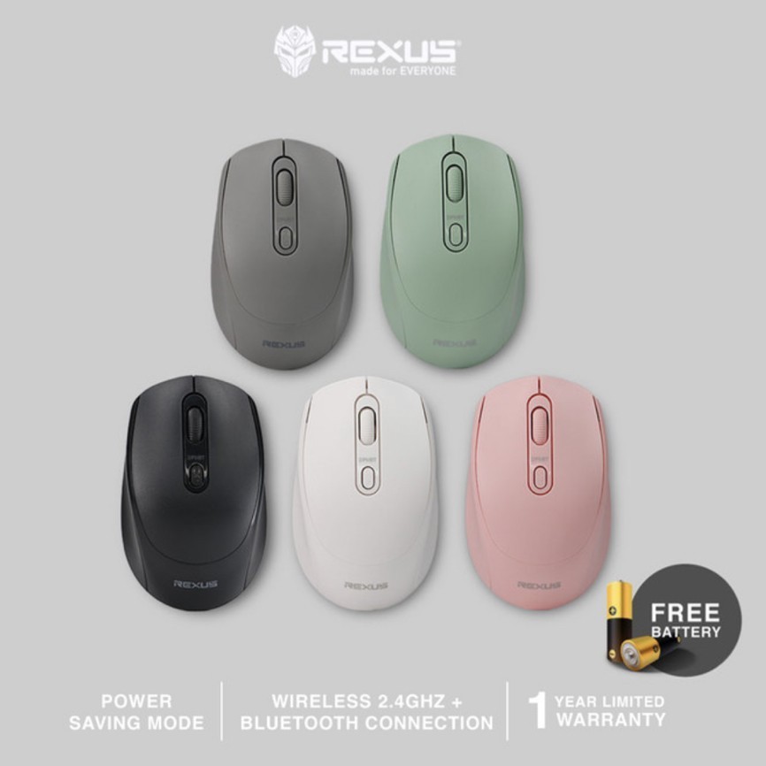Jual Rexus Mouse Wireless + Bluetooth Office Q35 Silent Click Q35 ...