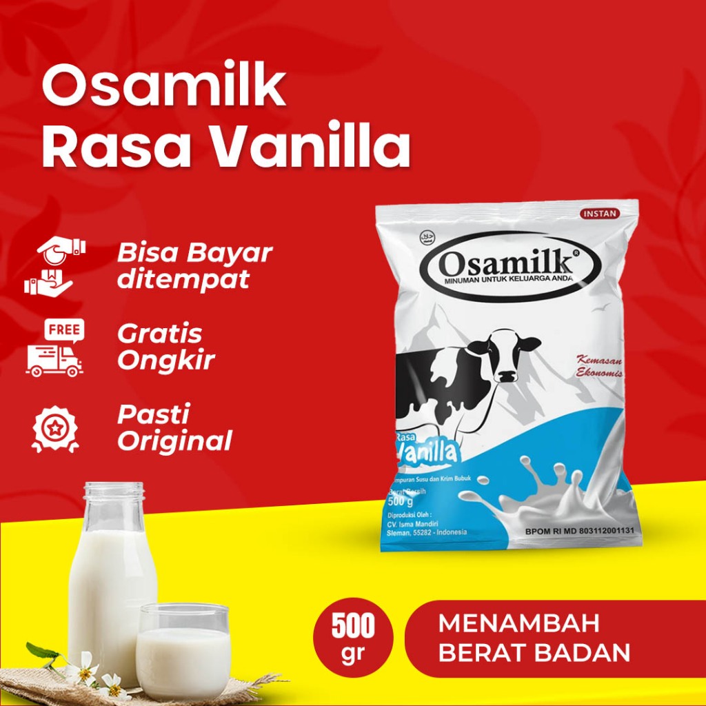 Jual Osamilk Vanilla 500gram - Susu Rasa Vanilla | Shopee Indonesia