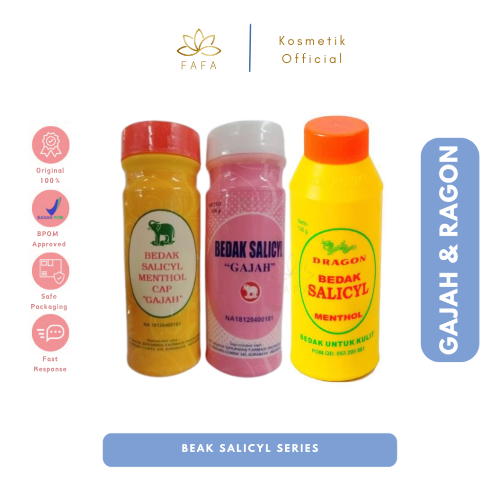 Jual BEDAK SALICYL Menthol Cap Gajah & Cap Dragon 100Gr | Shopee Indonesia