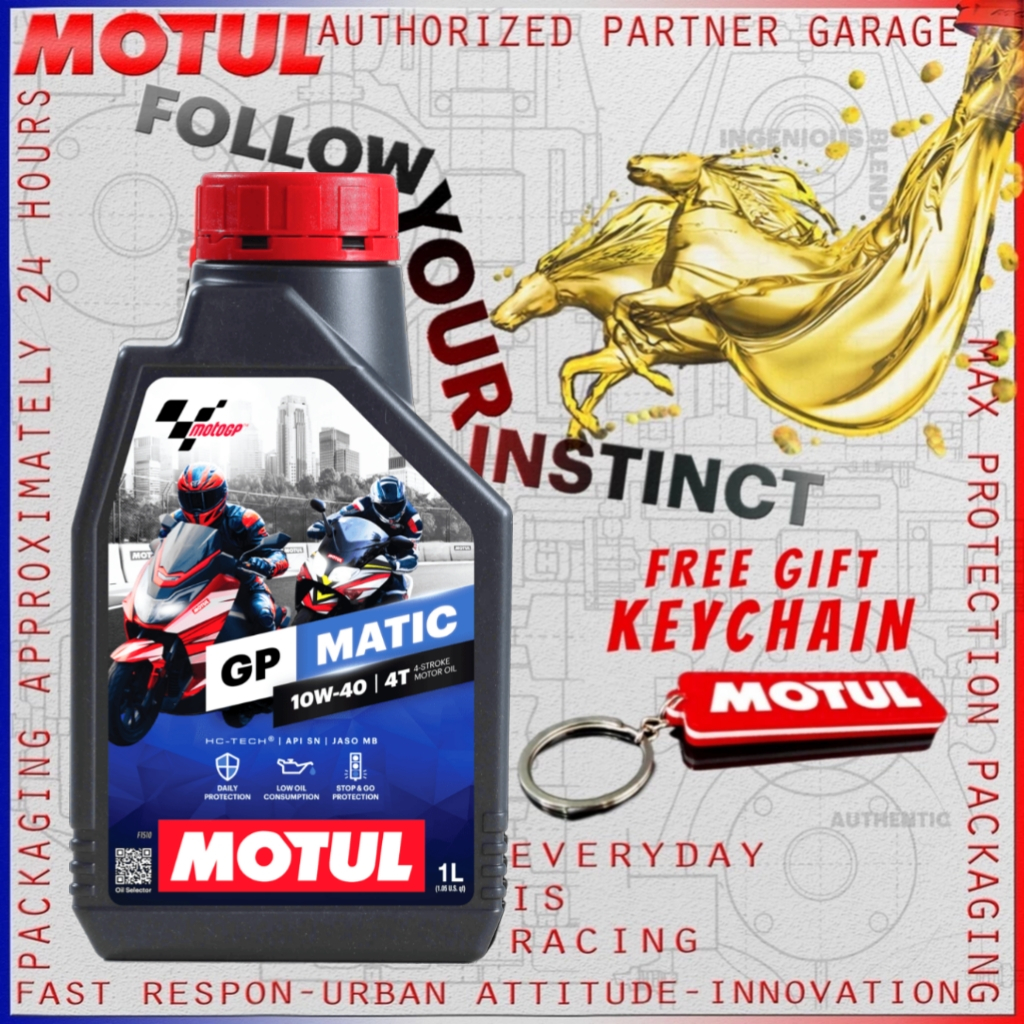 Jual OLI MOTUL GP MATIC & GP POWER SERIES 10W40 1L OLI MOTOR MATIC ...