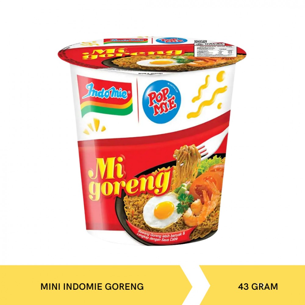 Jual POP MIE MINI INDOMIE GORENG 43G | Shopee Indonesia