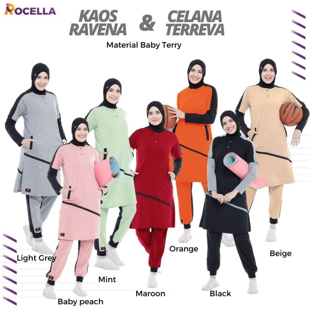 Jual BAJU OLAHRAGA CEWE ROCELLA KAOS RAVENA CELANA TERREVA BAJU SENAM ...