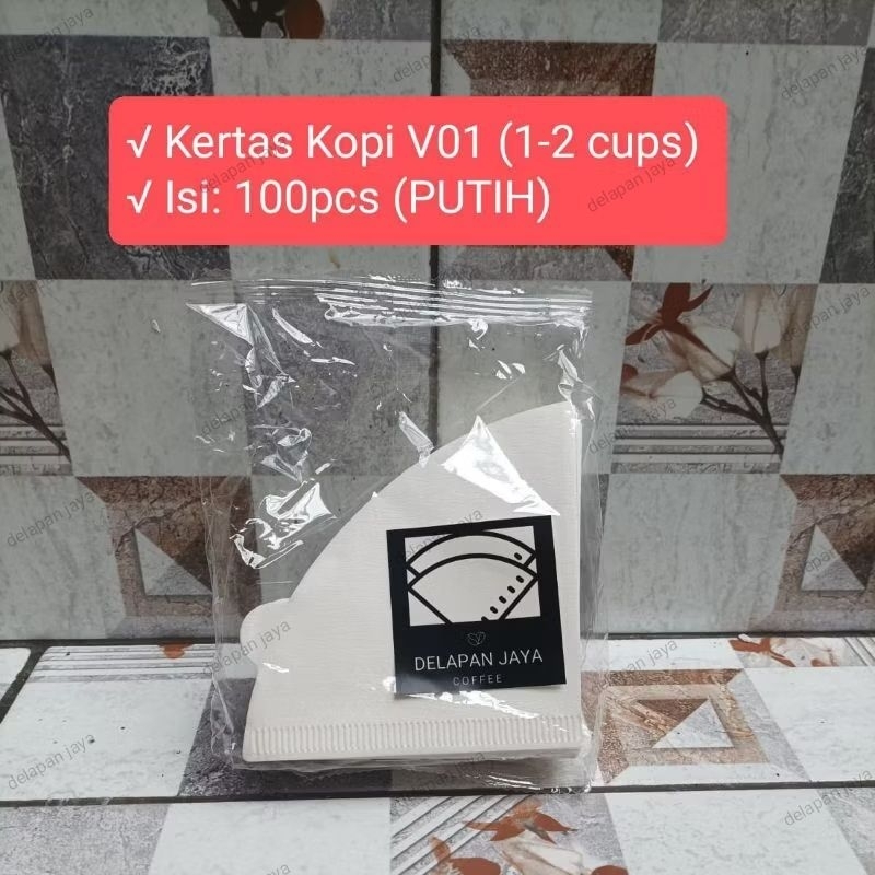 Jual 100pcs Kertas Filter Kopi 1-2cups (isi 100pcs)/ Filter Kertas ...