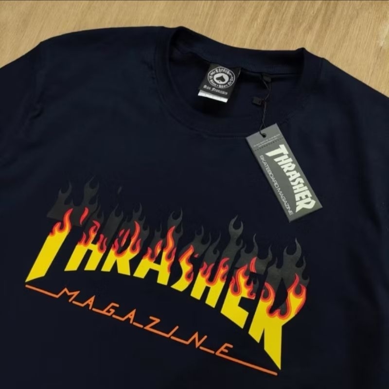 Jual Tshirt / Kaos Thrasher api Big logo korean market | Shopee Indonesia