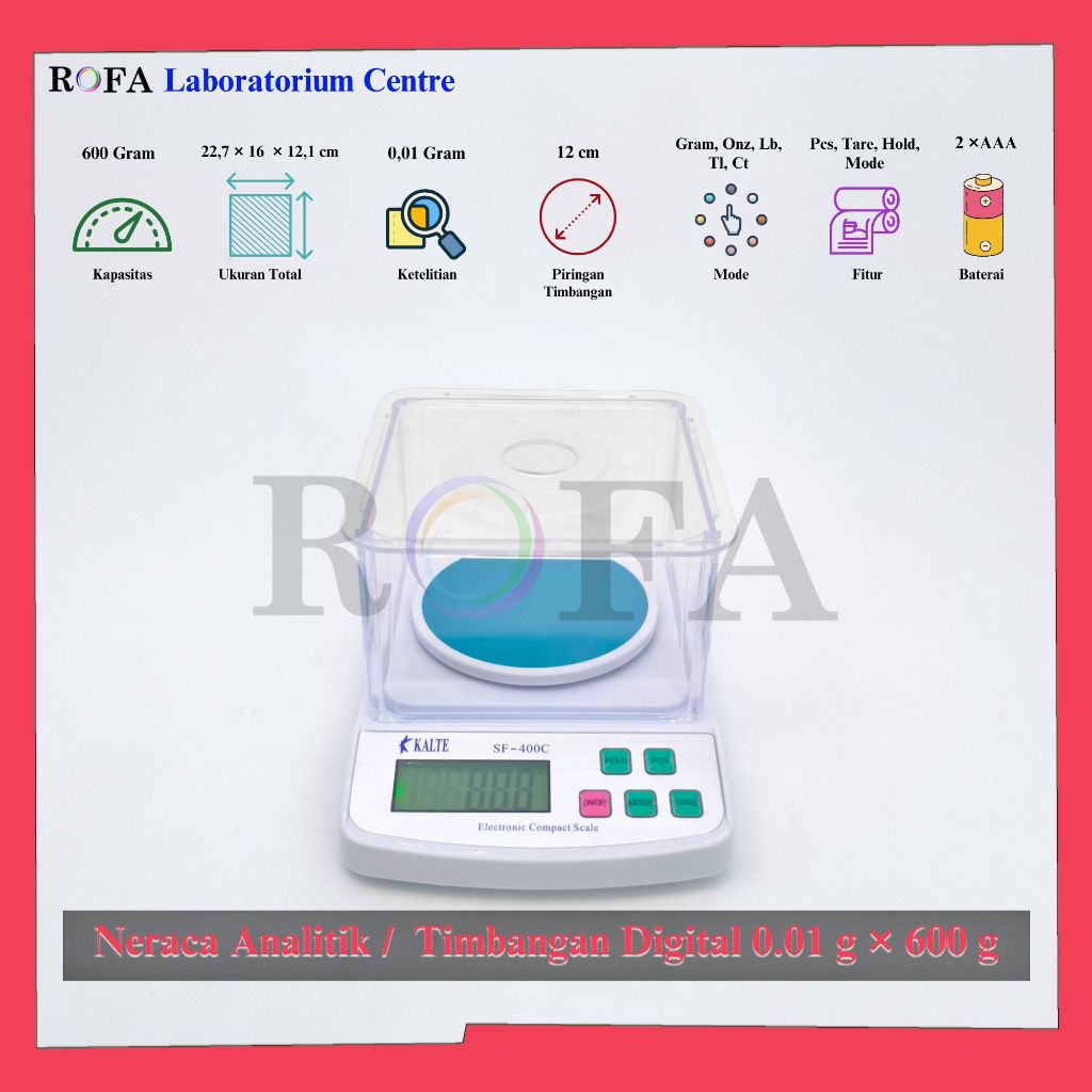 Jual Neraca Analitik / Timbangan Digital / Timbangan Laboratorium 0.01 ...